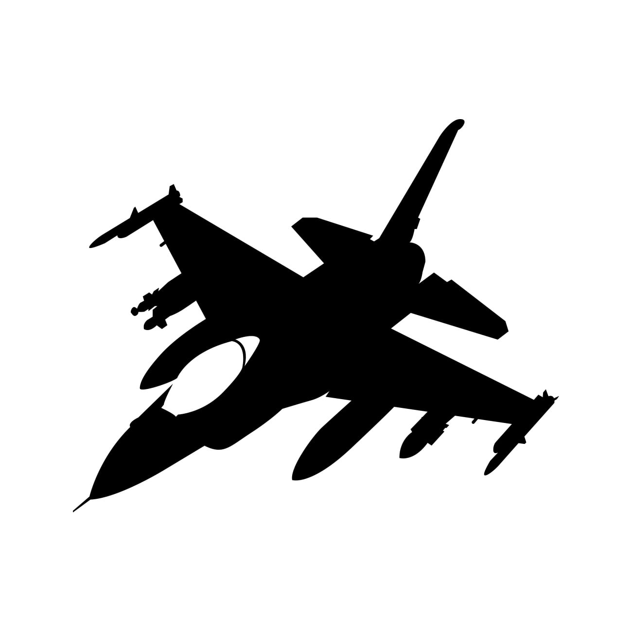 F-16 Fighting Falcon Sticker Decal Die Cut - Self Adhesive Vinyl ...