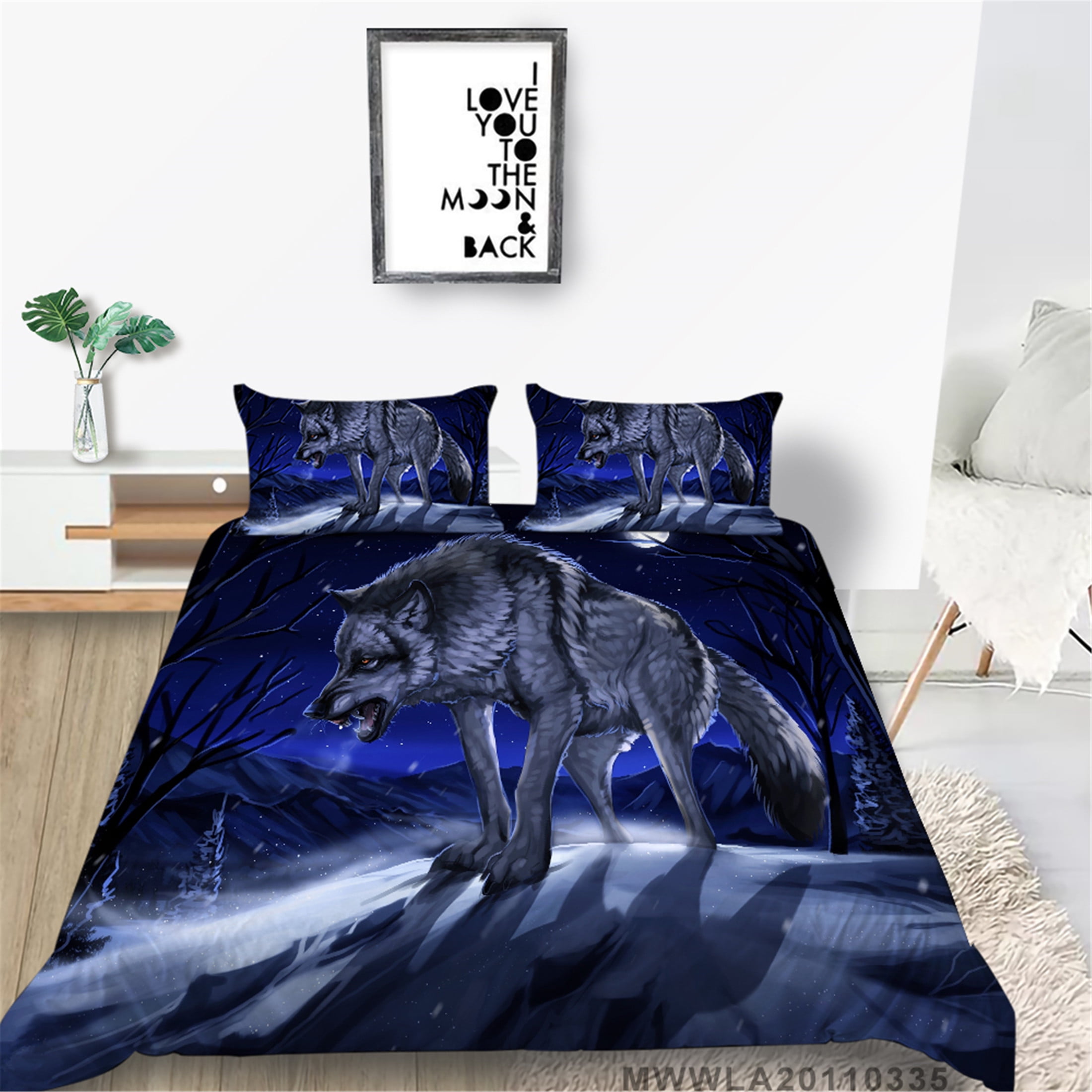 Hot Sale Comforter Cover Set 3D Wolf Printed Bedding Cover Set 2/3 Pcs ...