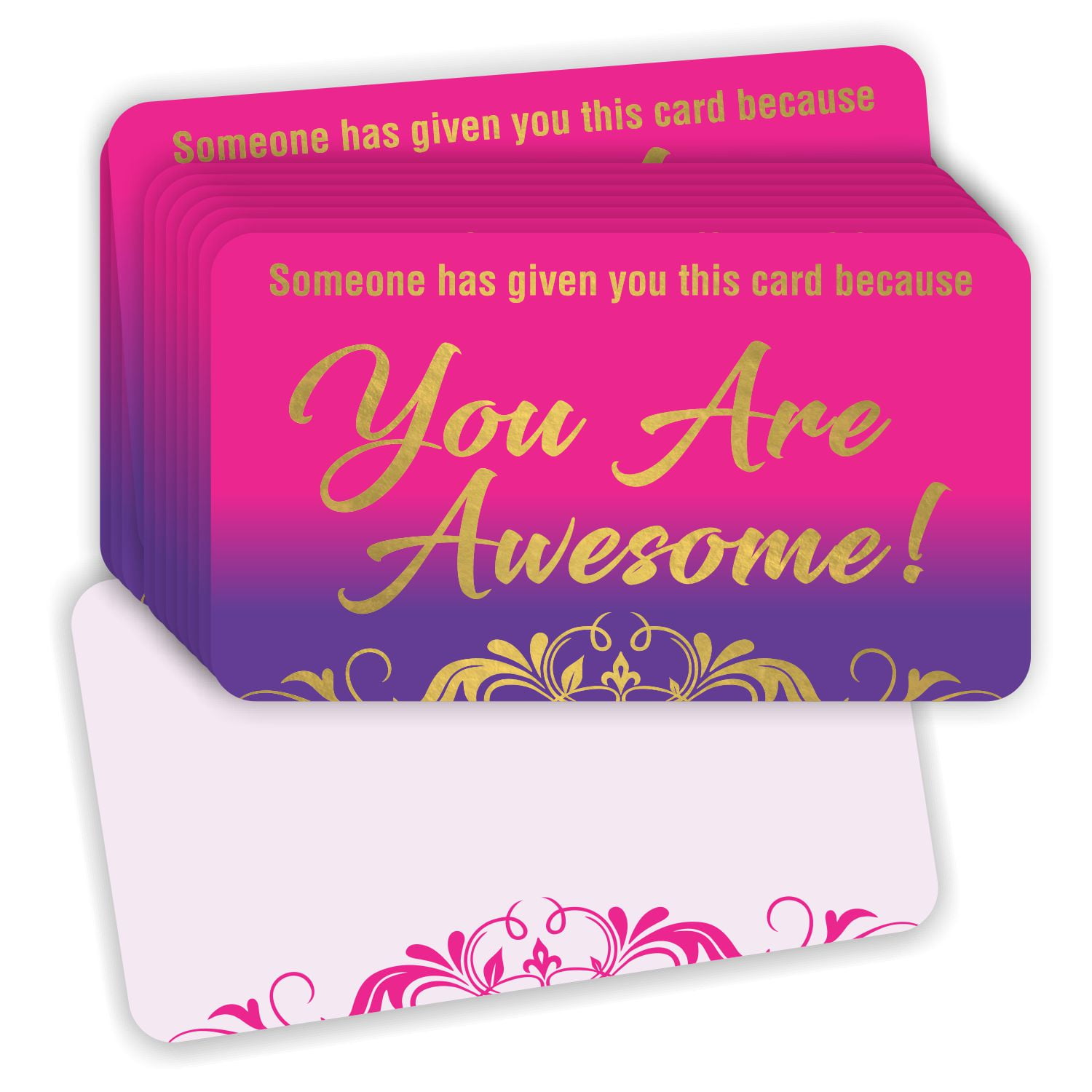 You are Awesome Cards - (Pack of 100) Gold Foil Stamping 3.5" x 2 ...