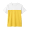 Boys Geometric Color Block Fashion Short Sleeve T-Shirt – Splicing ...