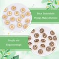 24 PCS Vintage Alloy Buttons 0.6"/15mm Round Alloy Buttons with 2mm ...