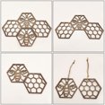Eease 10 Wooden Bee Coasters Honeycomb Hexagon Drink Pad Wall Art Home ...
