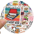 50PCS Book Reading Themed Stickers – Waterproof Cartoon Decals for ...