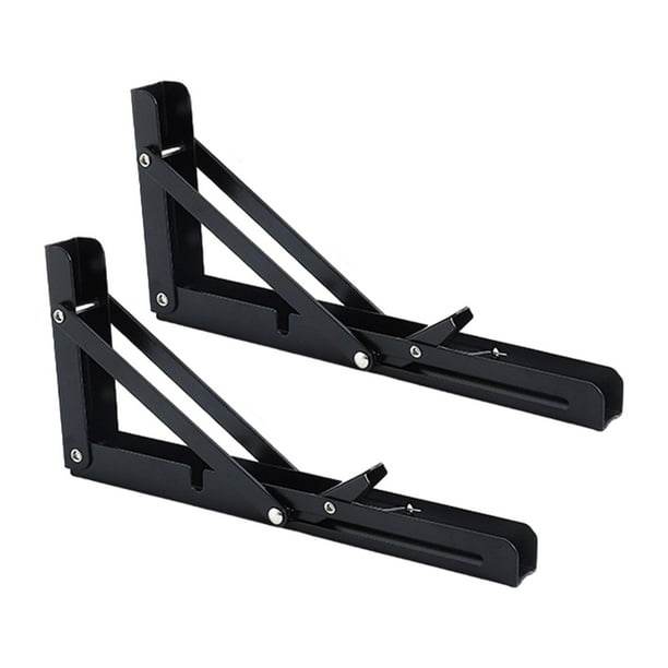 Shangren 2Pcs Folding Shelf Brackets Space Saving Heavy Duty Triangle ...