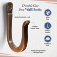 Antique Bronze Railroad Spike Cast Iron Hooks (10 Pack) Handmade ...