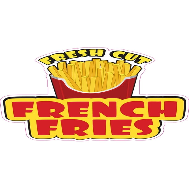 FRENCH FRIES Concession Decal menu sign fry cart trailer stand sticker ...