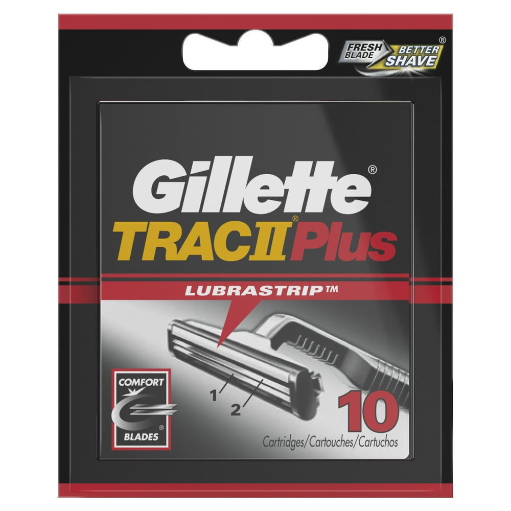 Gillette TRAC II Plus Razor Blade Refills, Fit TRAC II Handles, 10 ct ...