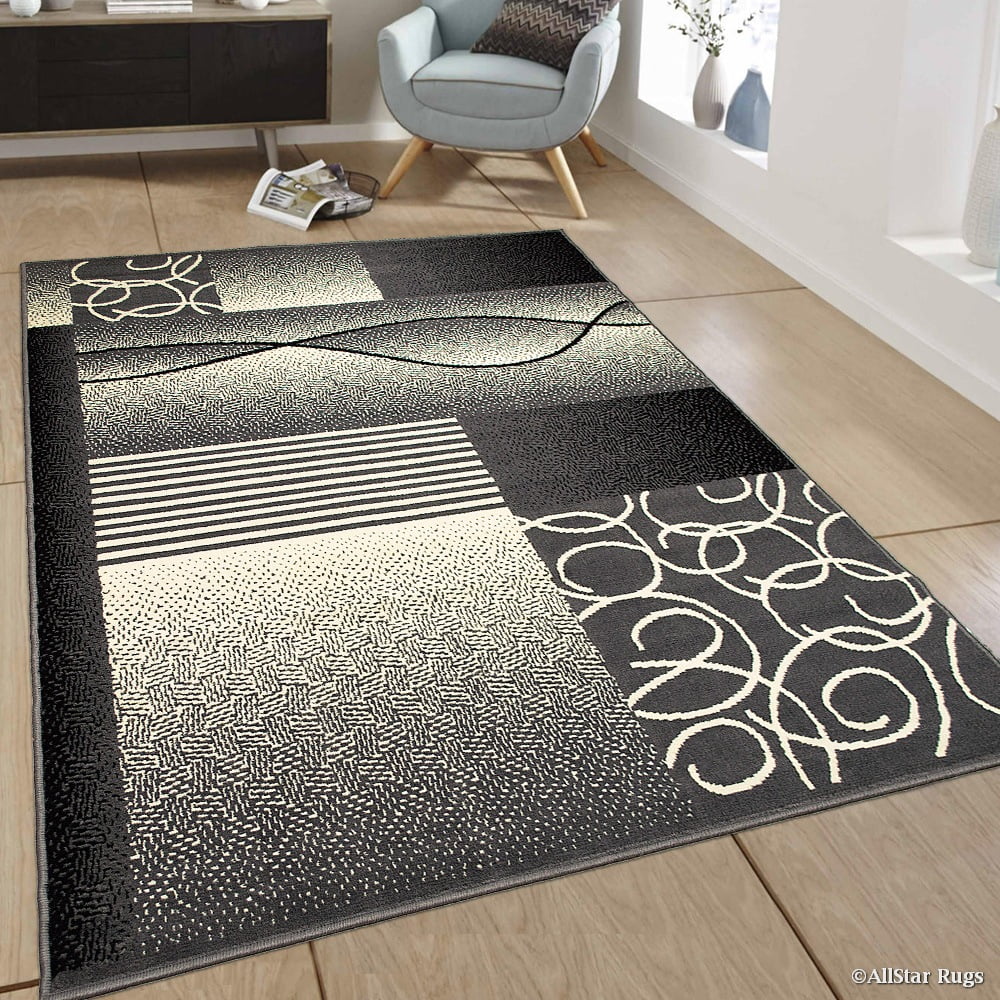 Allstar Grey Area Rug. Contemporary. Abstract. Traditional. Geometric ...