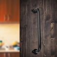1x Sliding Barn Door Handle Matte Black Rustic Pull Gate Hardware Set ...