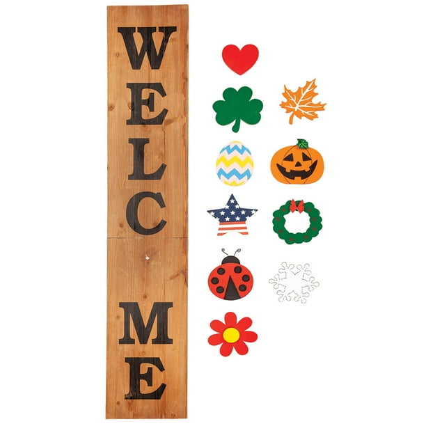 Fox Valley Traders Folding Wooden Welcome Sign, Including 10 ...