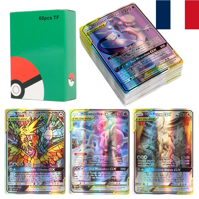 Tarjeta de batalla Pokémon versión francesa, 60-100 piezas, escarlata y ...