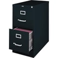 Staples 85988 2-Drawer Vertical File Cabinet Locking Letter Black 25 ...