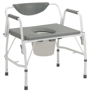 Drive Medical Bariatric Extra Wide Drop Arm Bedside Commode - Walmart.com