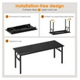 Computer Desk Office Desk 62 inches Folding Table with BIFMA ...