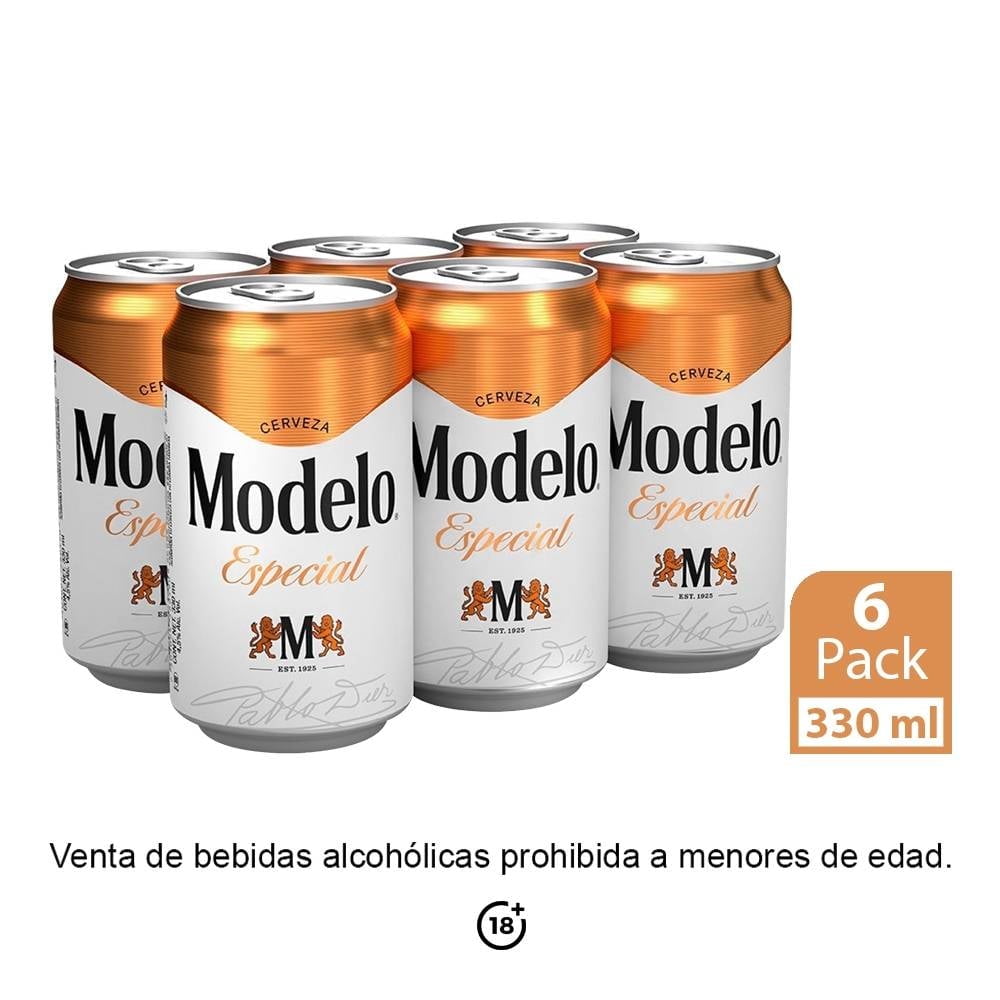 Cerveza Modelo Especial 6 latas con 330 ml c/u | Walmart en línea