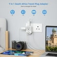 JUNCHI-South Africa Power Adapter, Type M Plug Adaptor with 4 American ...