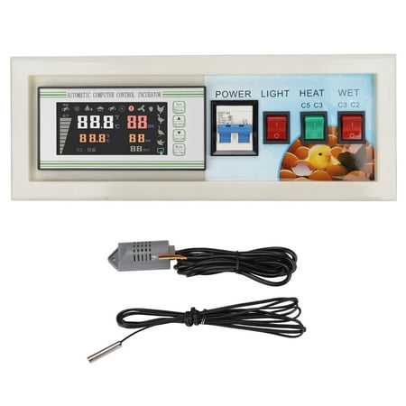 Egg Incubator Controller Y Digital Incubator Controller with Temperature Humidity Sensor Probe ...