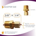 Ice Maker Water Line Brass Tube Fitting, 3/8" Male x 1/4" Compression ...