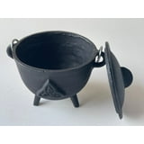 Triquetra Cast Iron Cauldron With Lid and Handle, Witches Cauldron ...