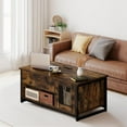 DWVO Lift Top Coffee Tables with Storage, Double Doors Cocktail Table ...