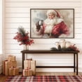 Cheerful Santa Claus with Holiday Mug, wall decor, home decor, art ...