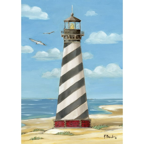 Toland Home Garden Cape Hatteras Lighthouse Beach summer Flag Double ...