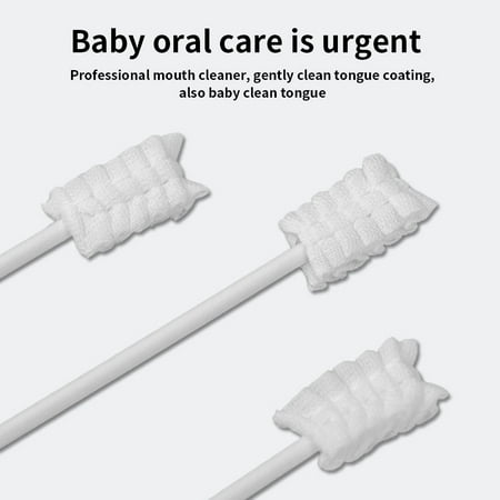 30pcs Baby Oral Swabs Newborn Tooth Gum Cleaning Swab Sticks Infant ...