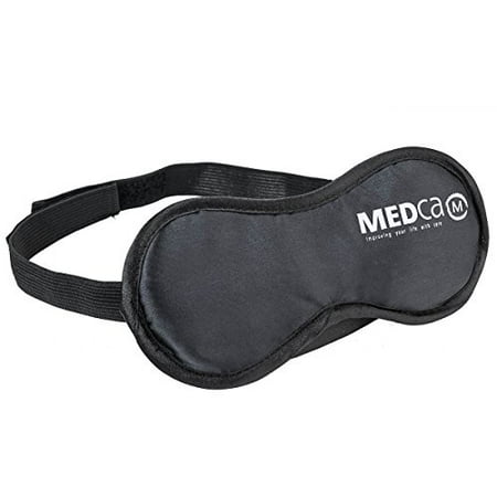MEDca Eye Mask with Earplugs Soft and Light Black Adjustable Elastic ...