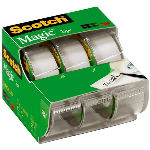 Scotch Magic Tape 3105, 3/4-Inch x 300-Inches, 3 Rolls - Walmart.com
