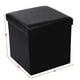 Ktaxon Leather Ottoman Footstool Folding Cube Footrest Storage Stool ...