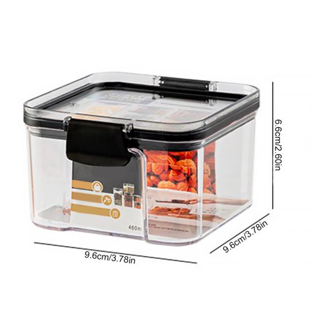 Cereal Storage Container Airtight Food Fresh Box Square Clear Sealed ...