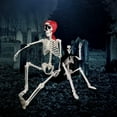 5.4ft &3ft Halloween Life Size Human Skeleton,Halloween Full Body ...