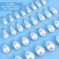 64pcs Teardrop Pearl Pendants 4 Sizes Imitation Pearl Charms with Loops ...