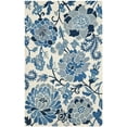 SAFAVIEH Martha Stewart Blue Field Floral Area Rug, Azurite, 5' x 8 ...