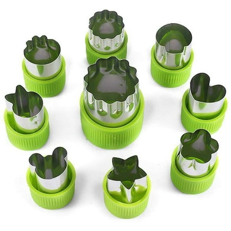 9-Piece Stainless Steel Biscuit and Vegetable and Fruit Cutter Shape ...