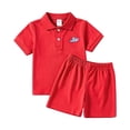 CAICJ98 Toddler Boys Shorts Sleeve Polo Shirts Soild Color School ...