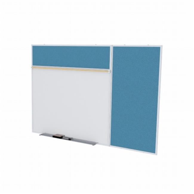 4 ft. x 8 ft. Style B Combination Unit - Porcelain Magnetic Whiteboard ...