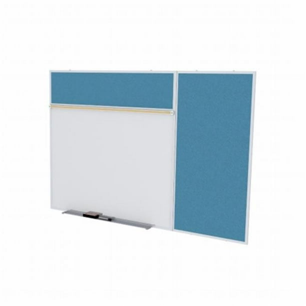 4 ft. x 8 ft. Style B Combination Unit - Porcelain Magnetic Whiteboard ...
