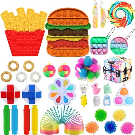 Fidget Toys Pack, Cheap Sensory Sets Kit, Simples-Dimples Figetget Box, Stress Relief Anti ...