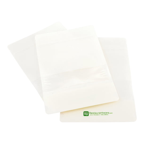 Bag Tek Rectangle White Plastic Large Window Bag - Heat Sealable - 9" x ...