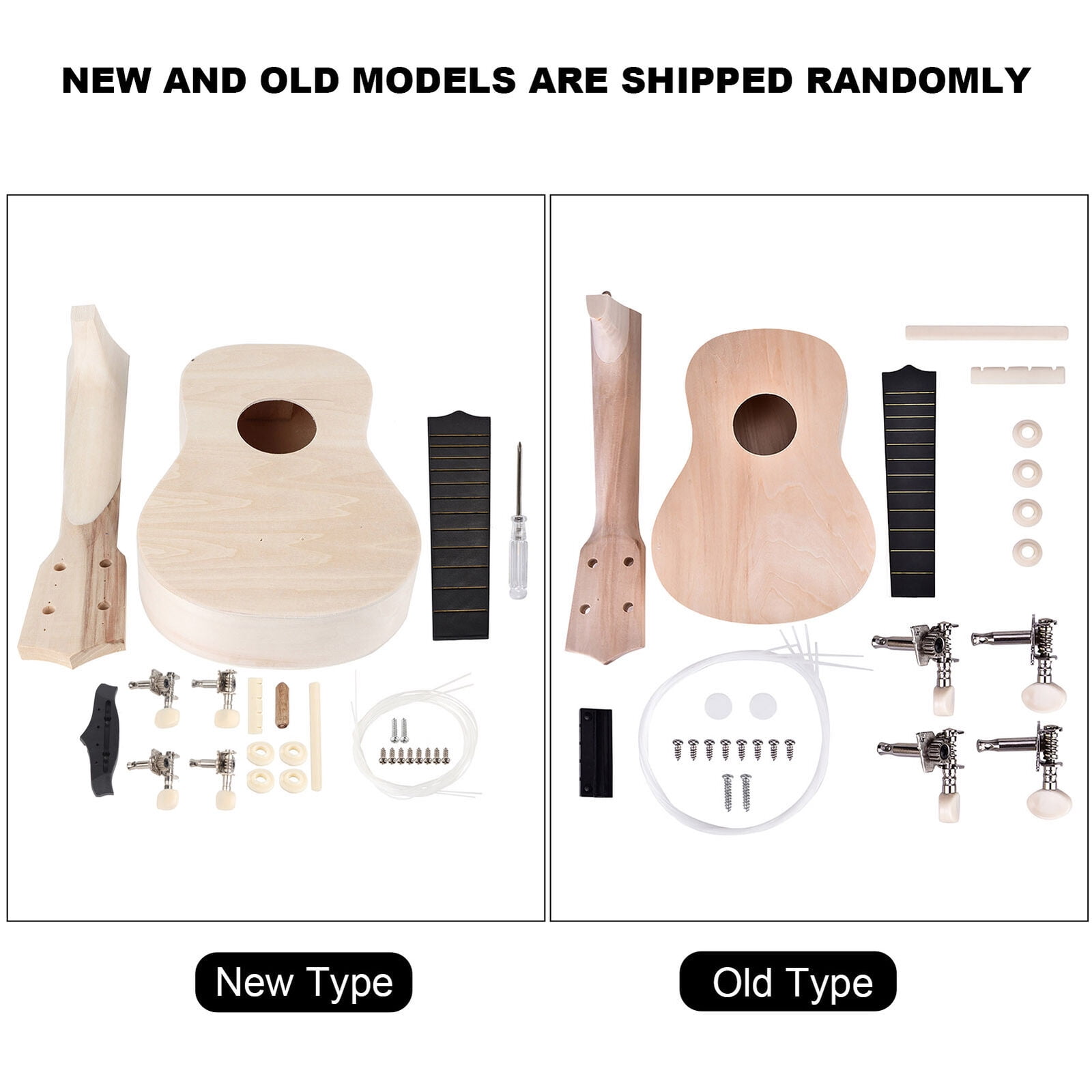 DIY Ukulele Kit, Make Your Instrument 21inch Basswood Build Own with ...