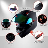 1Storm DOT Approved Motorcycle Full Face Helmet with Dual Visor, Street ...