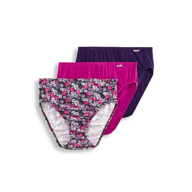 Jockey Womens Plus Size Elance French Cut 3 Pack Underwear Cuts 100