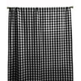 Farmhouse Style Black and White Poplin Gingham Checkered Curtain, 56 ...