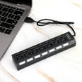 7-Port Hub USB Docking Station Black 480mbps with Switch for Overload ...
