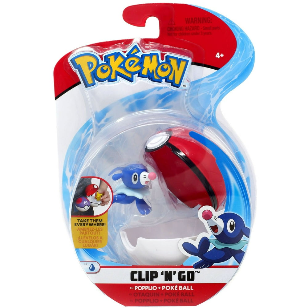 Pokémon Clip 'N Go Popplio & Poke Ball Figure Set - Walmart.com ...