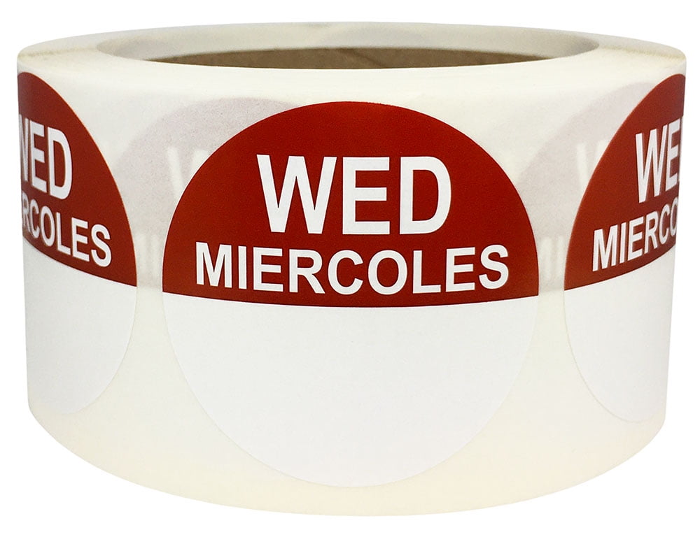 Wednesday Removable Food Rotation Days of the Week Stickers | 2" Inch ...