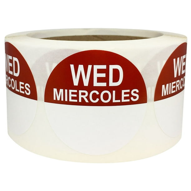 Wednesday Removable Food Rotation Days of the Week Stickers | 2" Inch ...