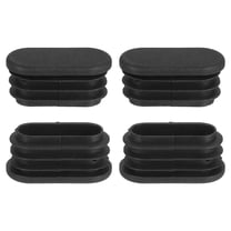 20Pcs 1In Round Plastic Plugs Black End Caps Plug Pipe Tubing End Cap ...
