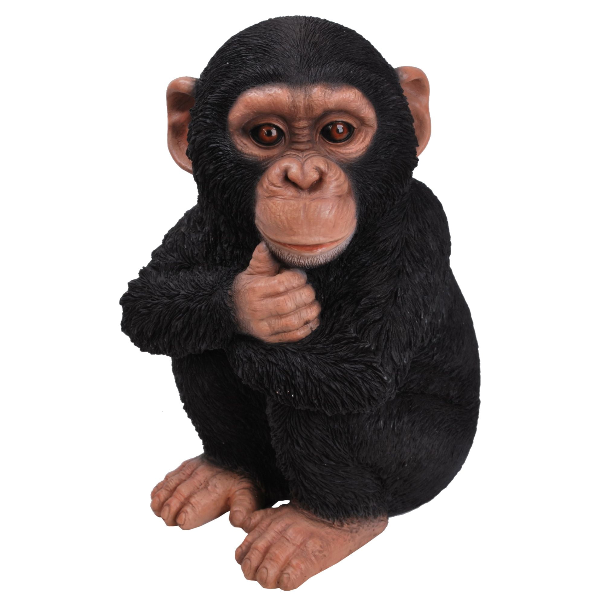 12" Black Baby Monkey Sitting Outdoor Garden Statue - Walmart.com ...